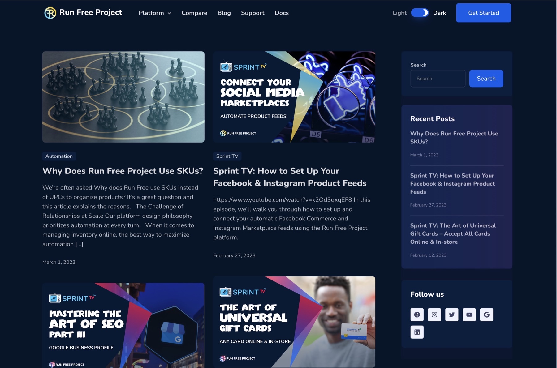 Blog Archive | Run Free Project